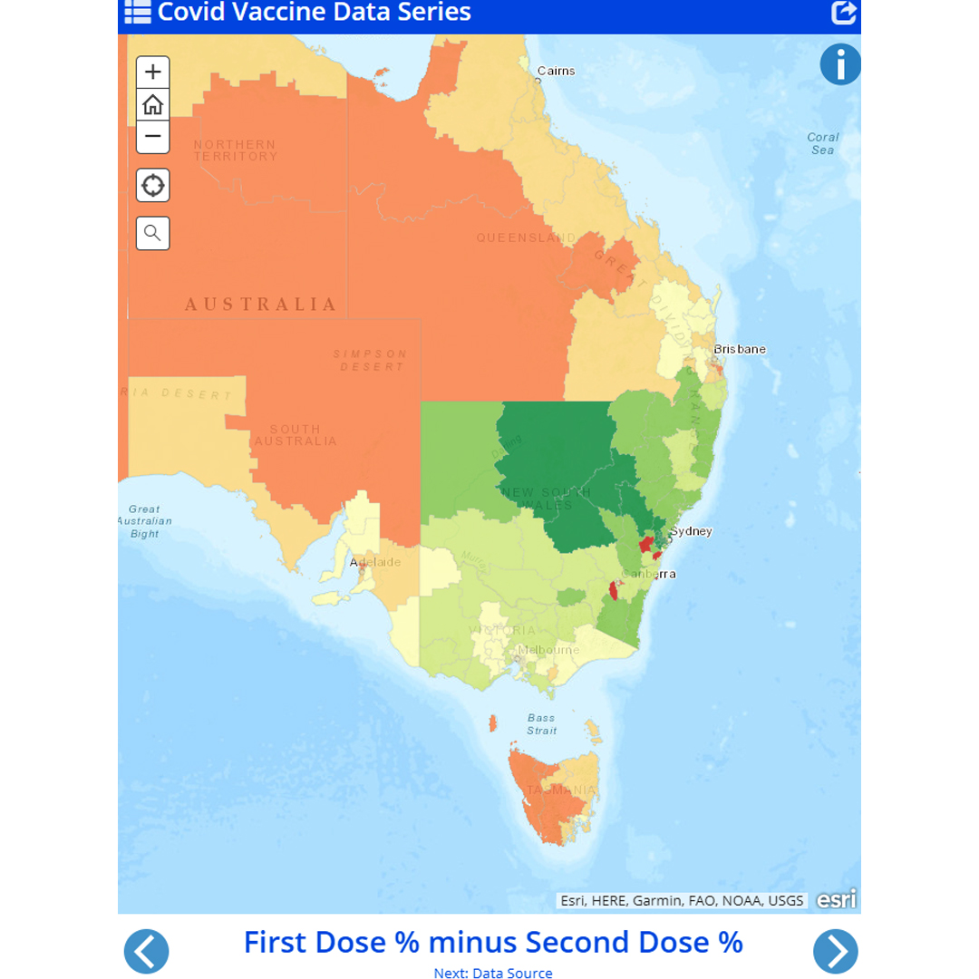 Covid Vax Map Update - Health Geographics Dr Jeanine McMullan